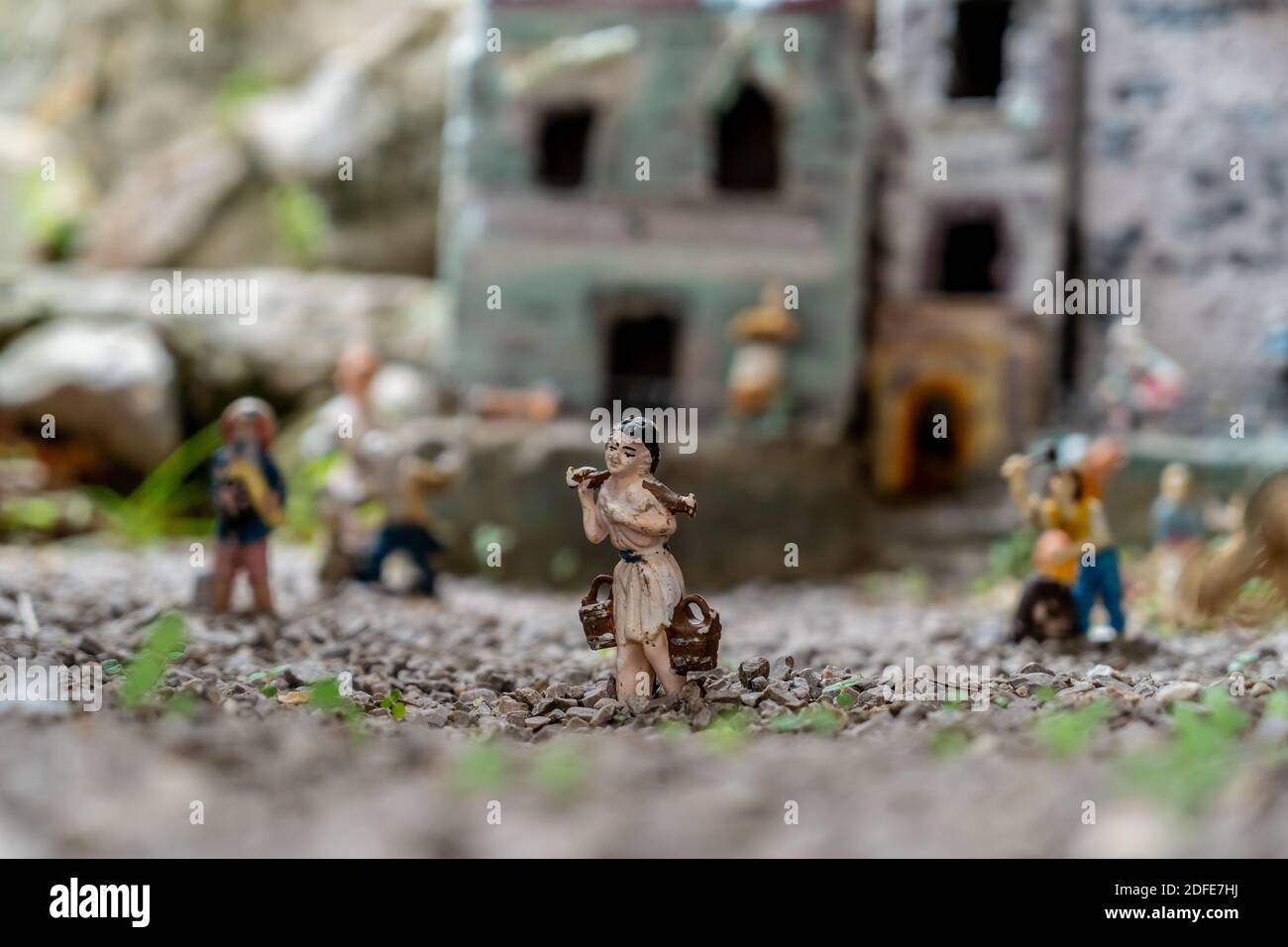 Miniature of a peasant on a Neapolitan nativity scene. The art of ...