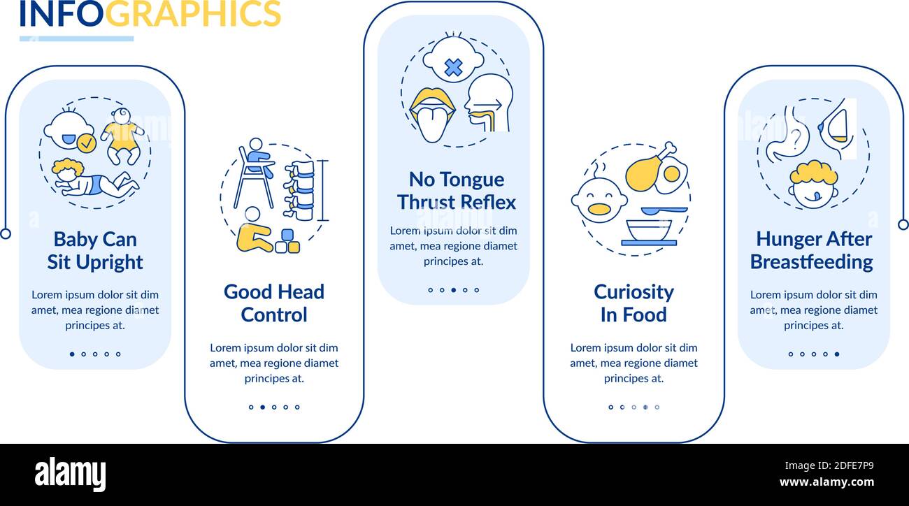 Introducing baby food requirements vector infographic template Stock ...