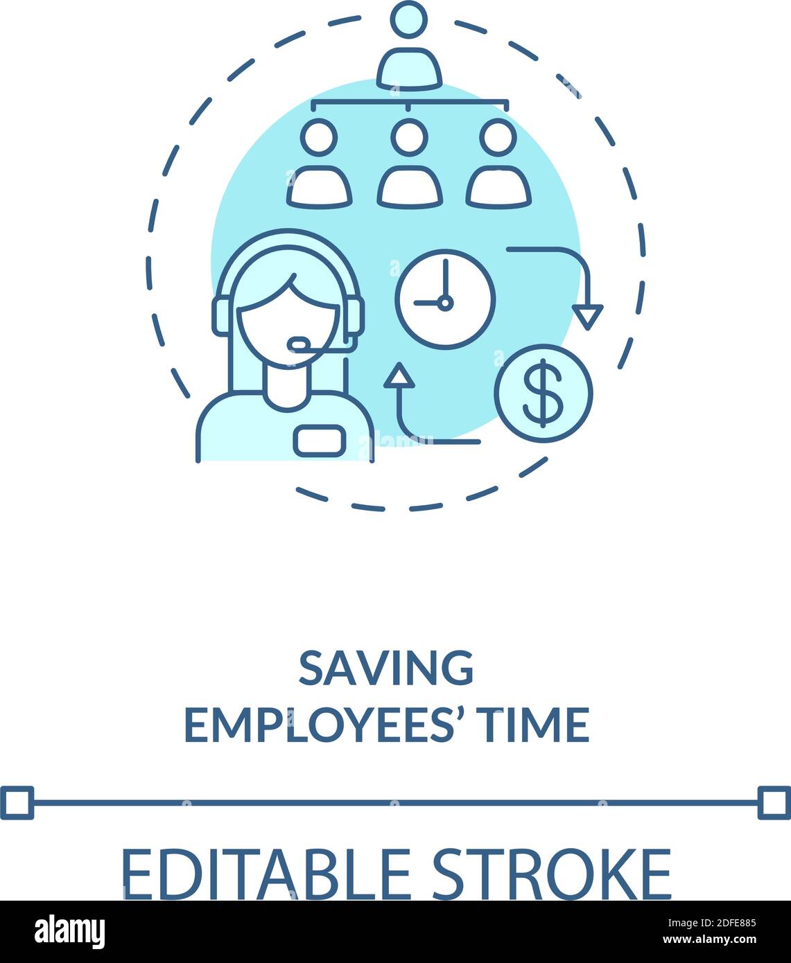 Saving employees time turquoise concept icon Stock Vector Image & Art ... Saving employees time turquoise concept icon Stock Vector Image & Art ...