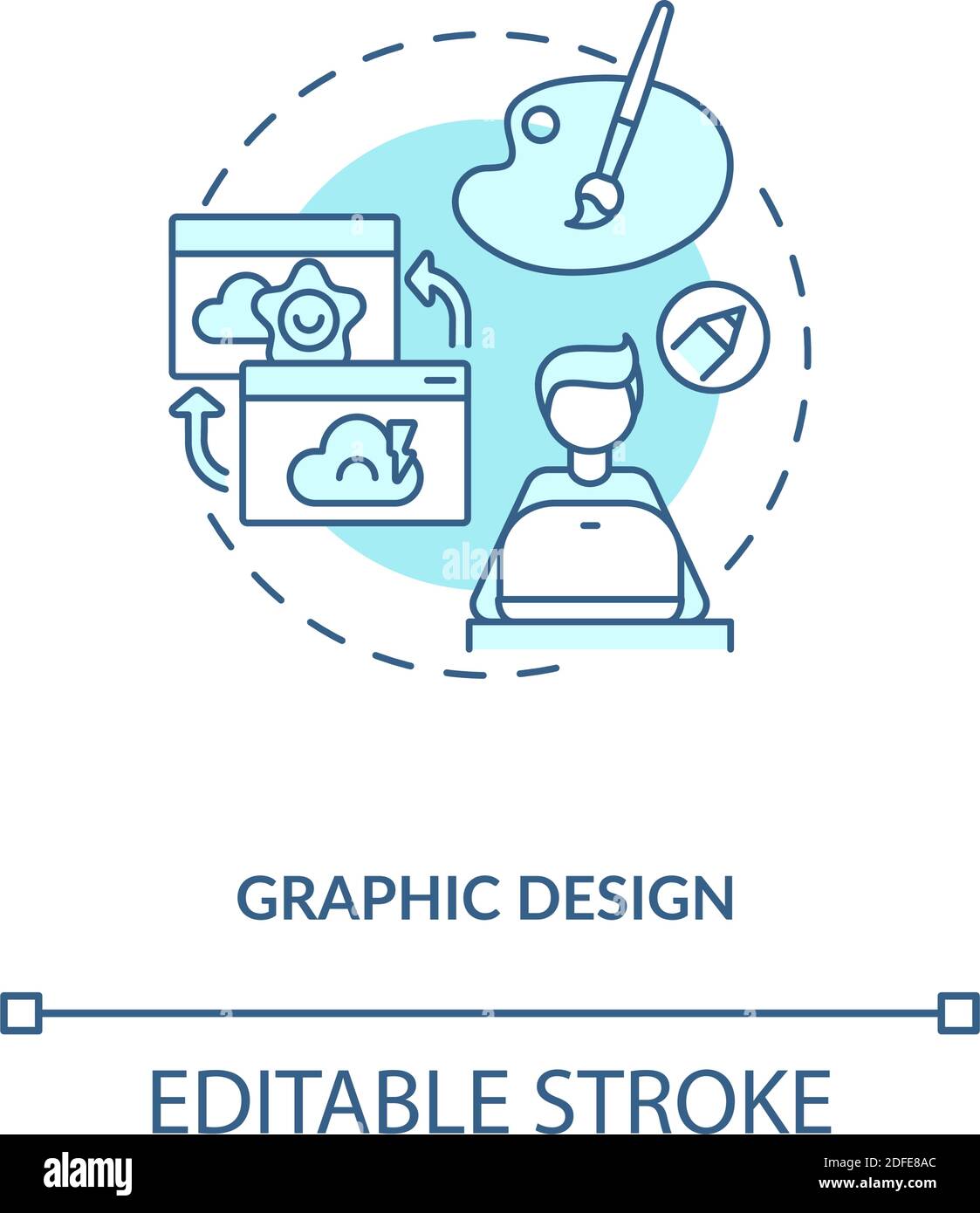 Graphic design turquoise concept icon Stock Vector Image & Art - Alamy