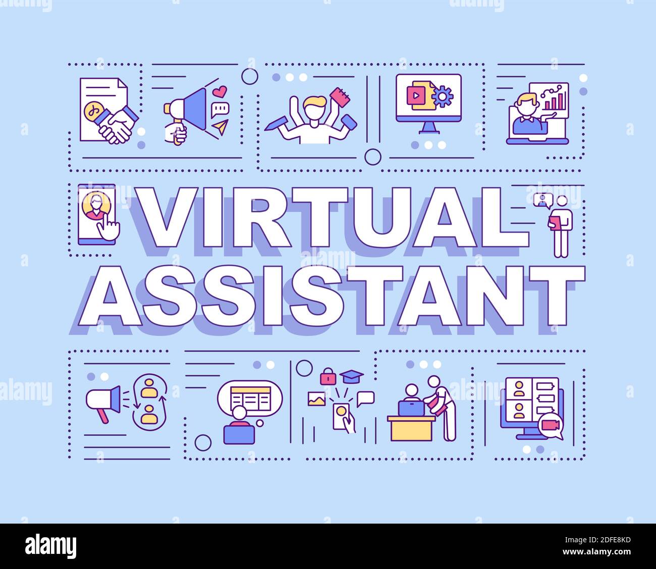 Virtual assistant word concepts banner Stock Vector Image & Art - Alamy