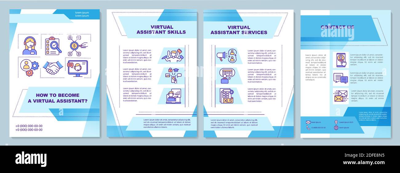 Virtual assistant brochure template hi-res stock photography and images ...