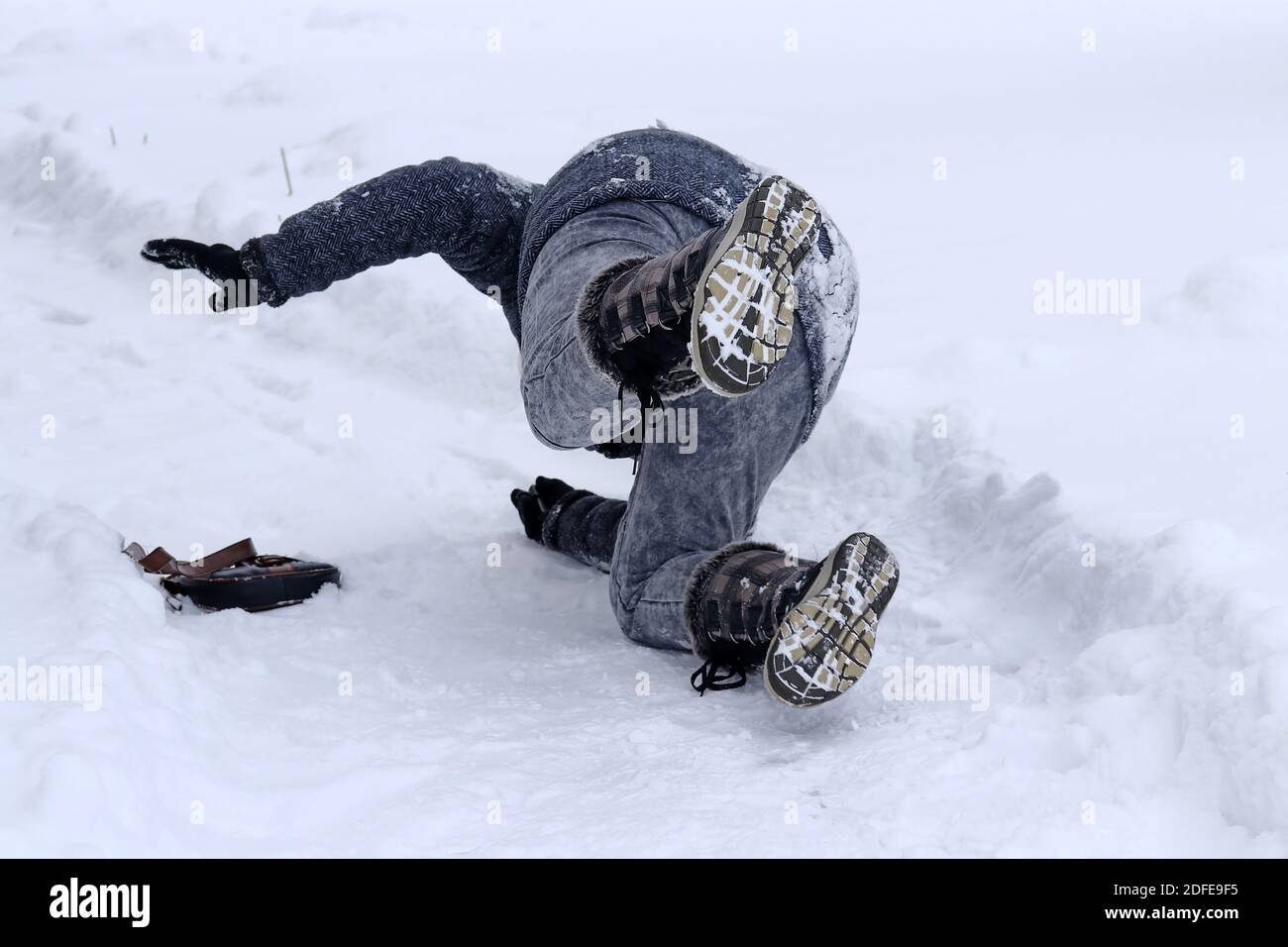 Woman falling down senior hi-res stock photography and images - Alamy