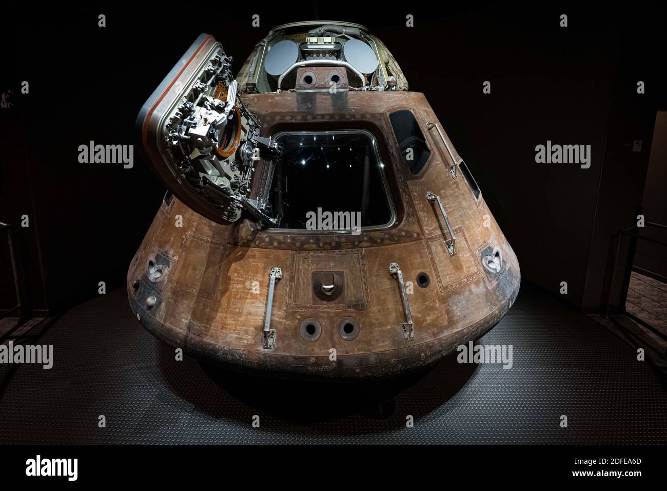 General view of the Apollo 14 capsule on display inside of the Apollo ...
