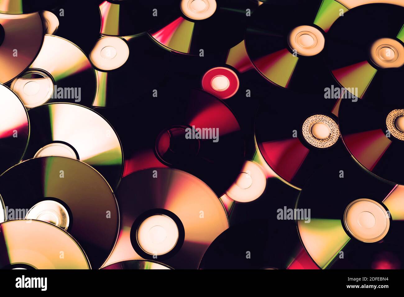 Retro music background from CD disks Stock Photo - Alamy