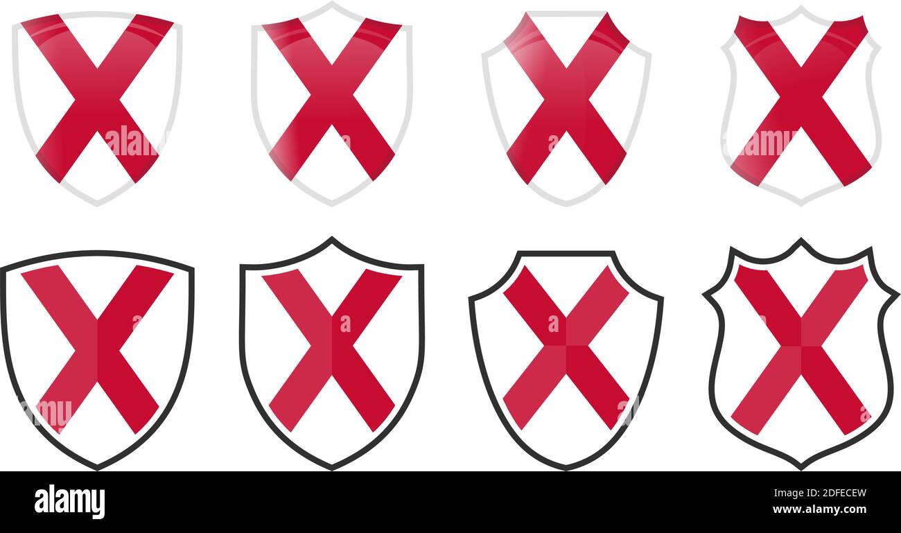 Saltire shield Stock Vector Images - Alamy