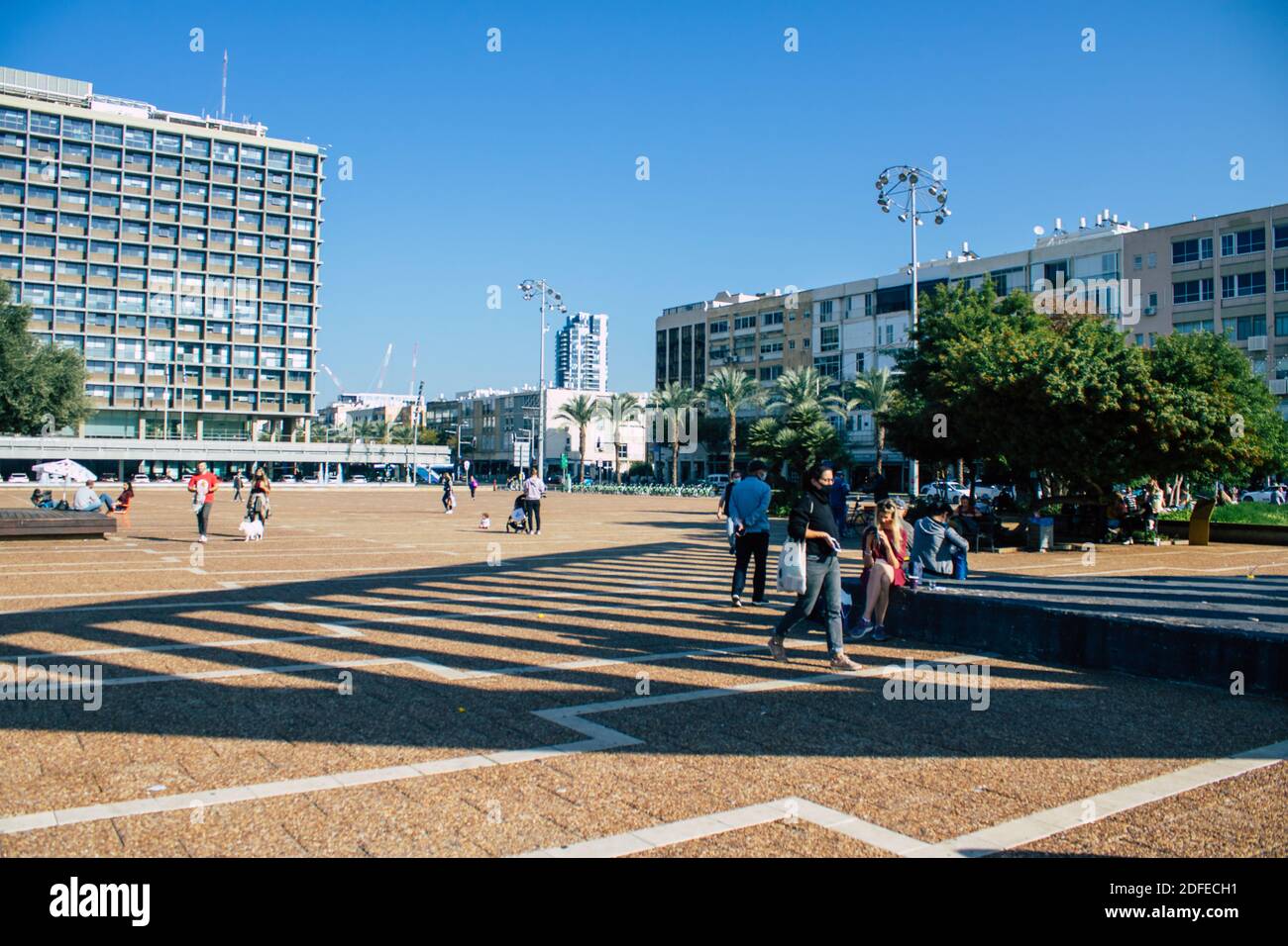 Tel Aviv Israel December 04, 2020 View of unidentified Israeli people ...