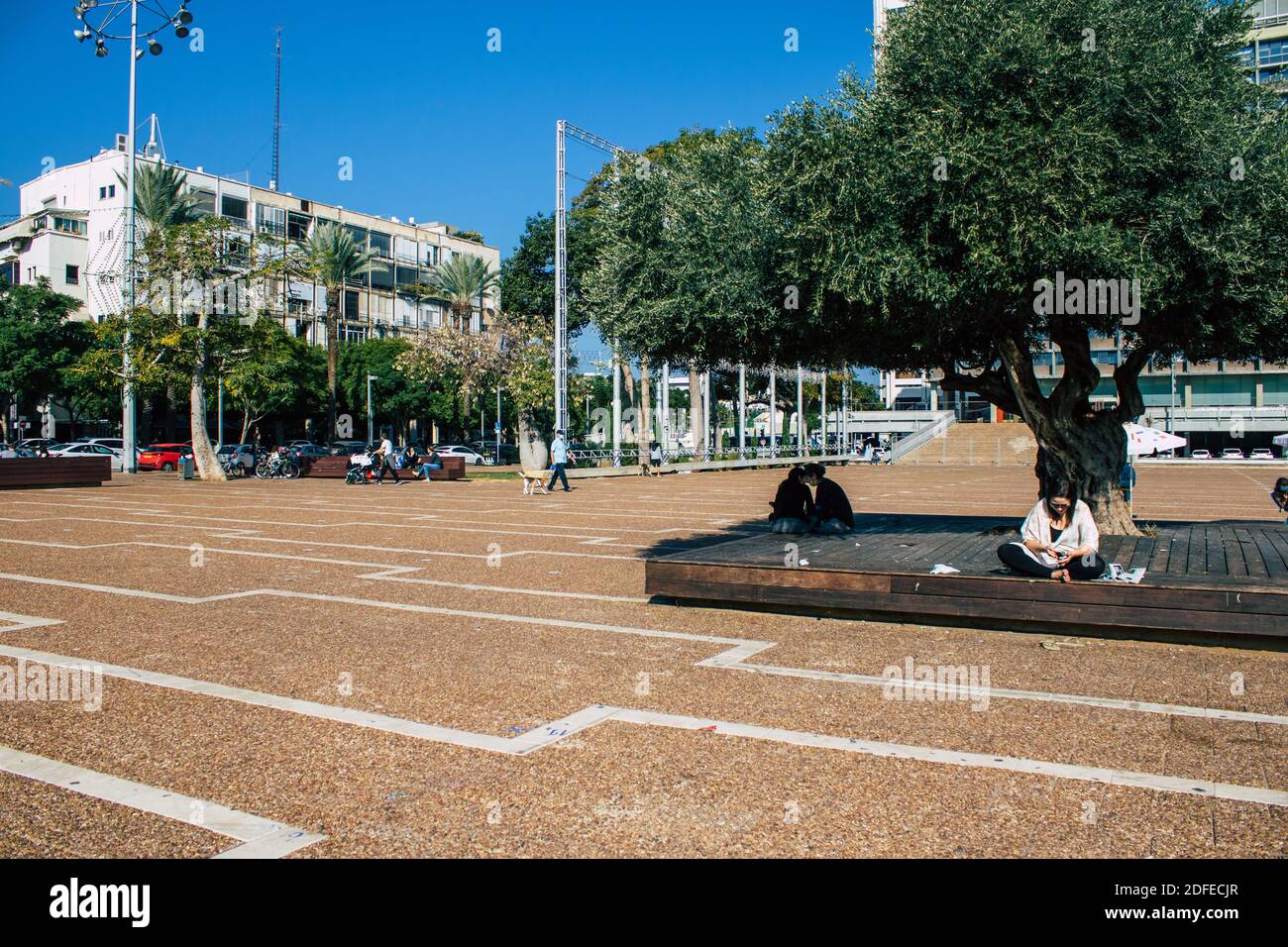 Tel Aviv Israel December 04, 2020 View of unidentified Israeli people ...