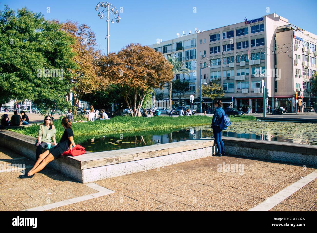 Tel Aviv Israel December 04, 2020 View of unidentified Israeli people ...