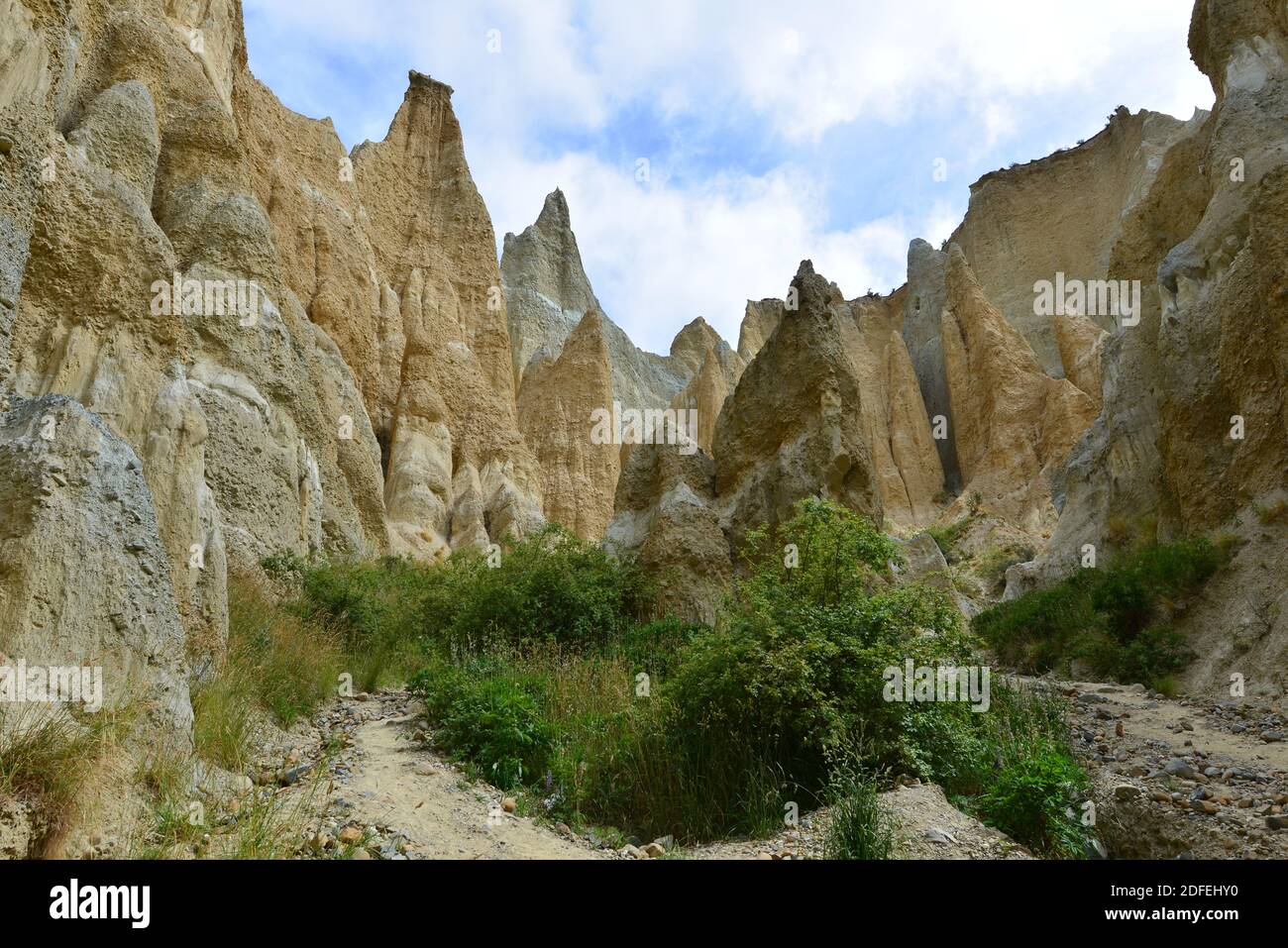 Clay Cliffs of Omarama Stock Photo - Alamy