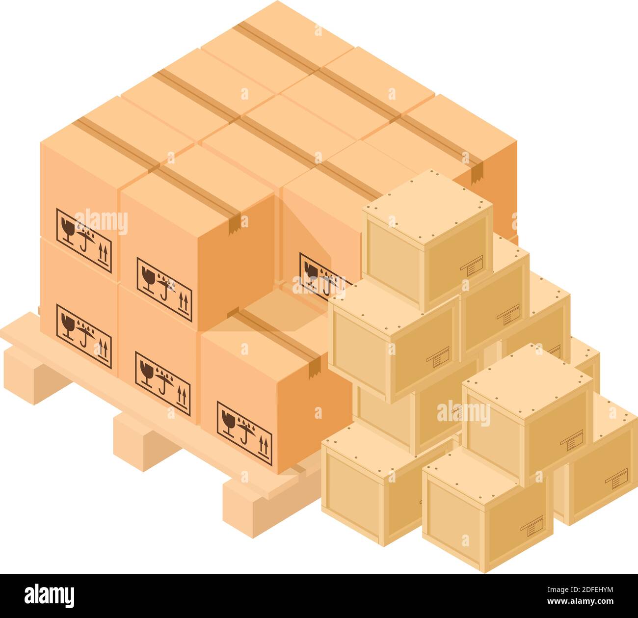 Warehouse concept icon. Isometric illustration of warehouse concept ...