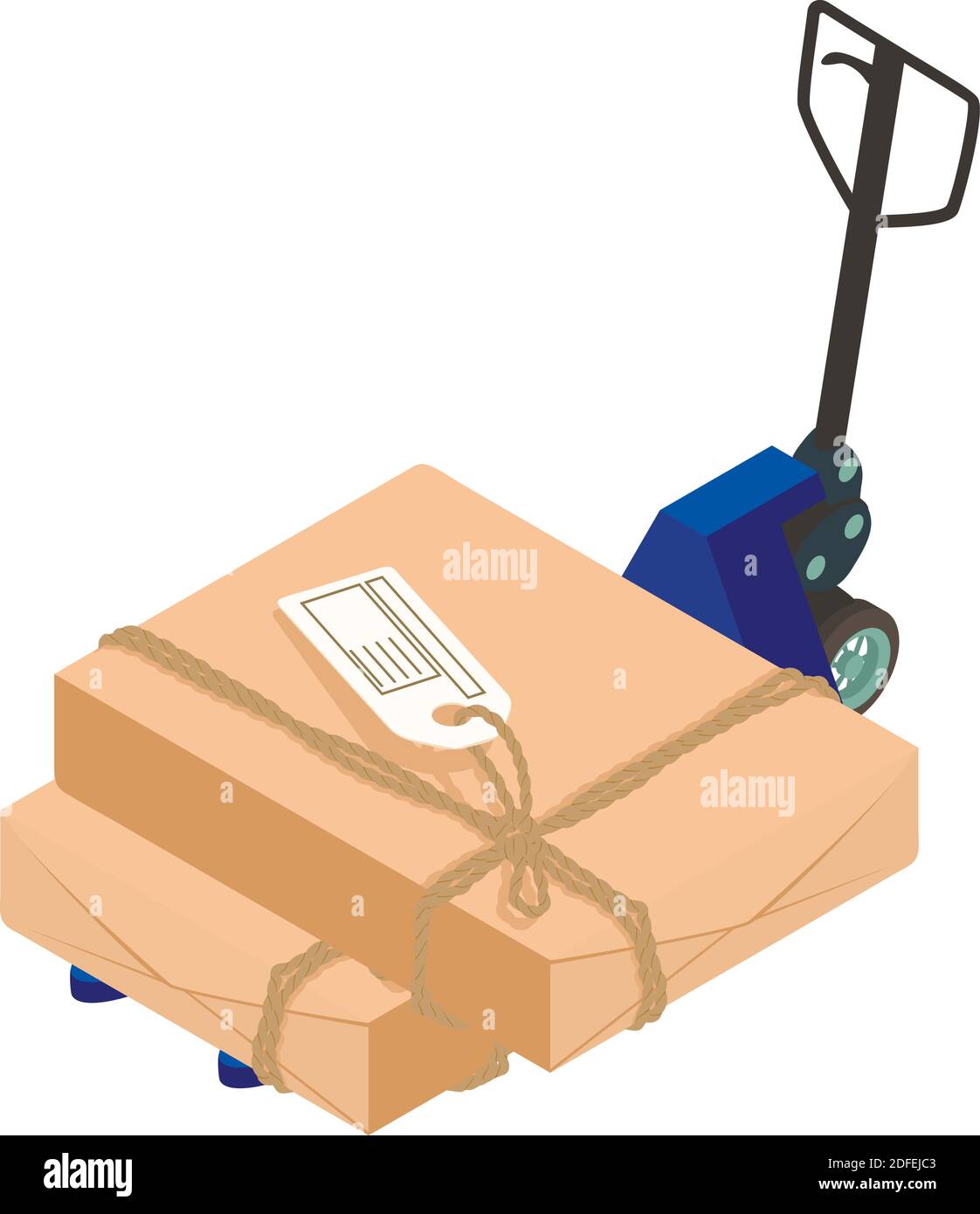 Pallet truck icon. Isometric illustration of pallet truck vector icon ...