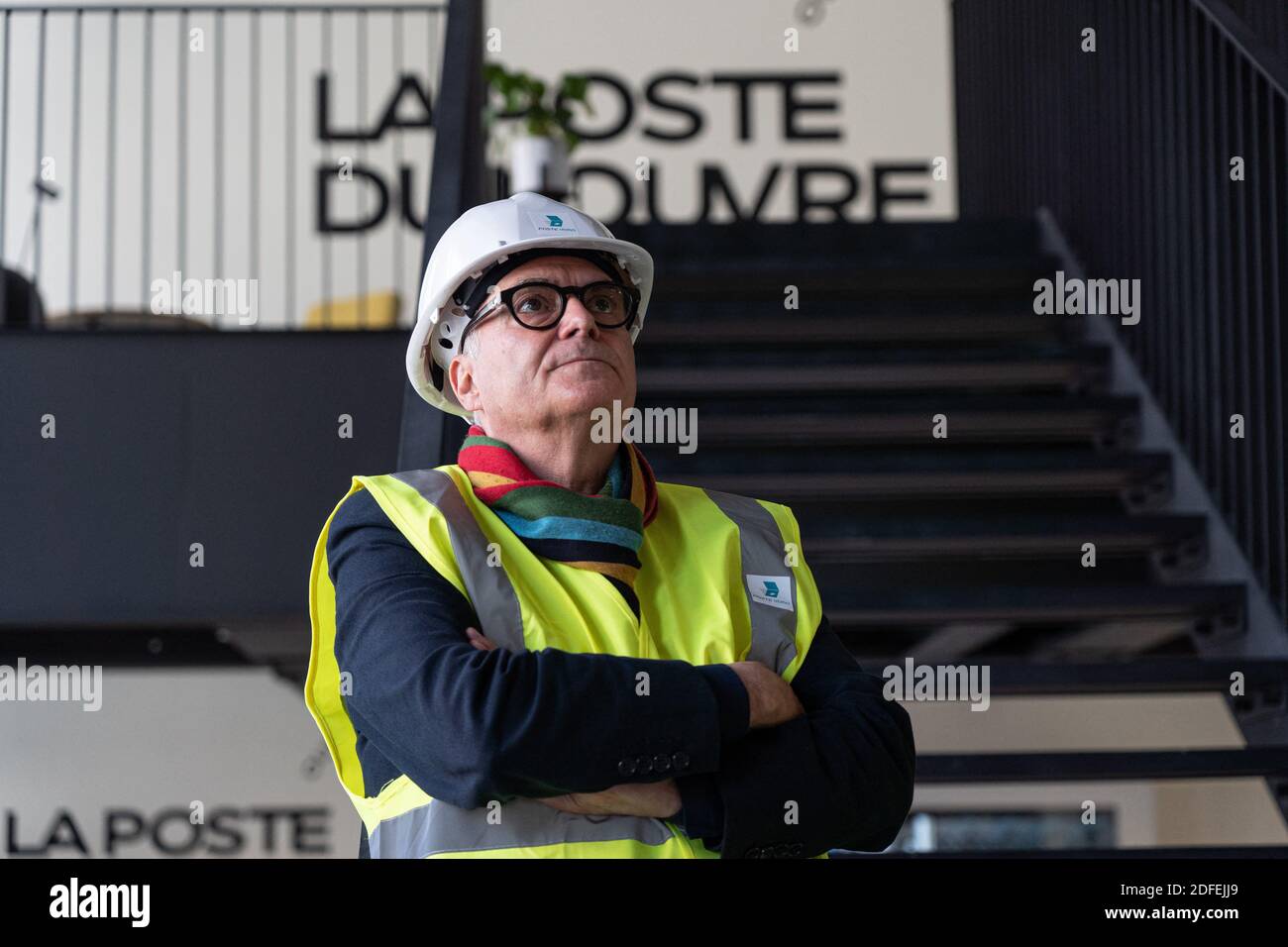 Project architect, Dominique Perrault, at the Poste du Louvre building ...