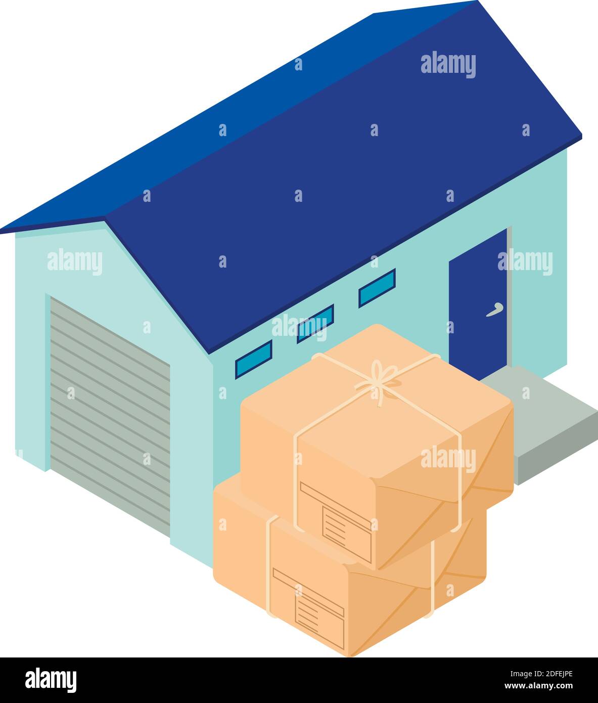 Warehouse building icon. Isometric illustration of warehouse building ...