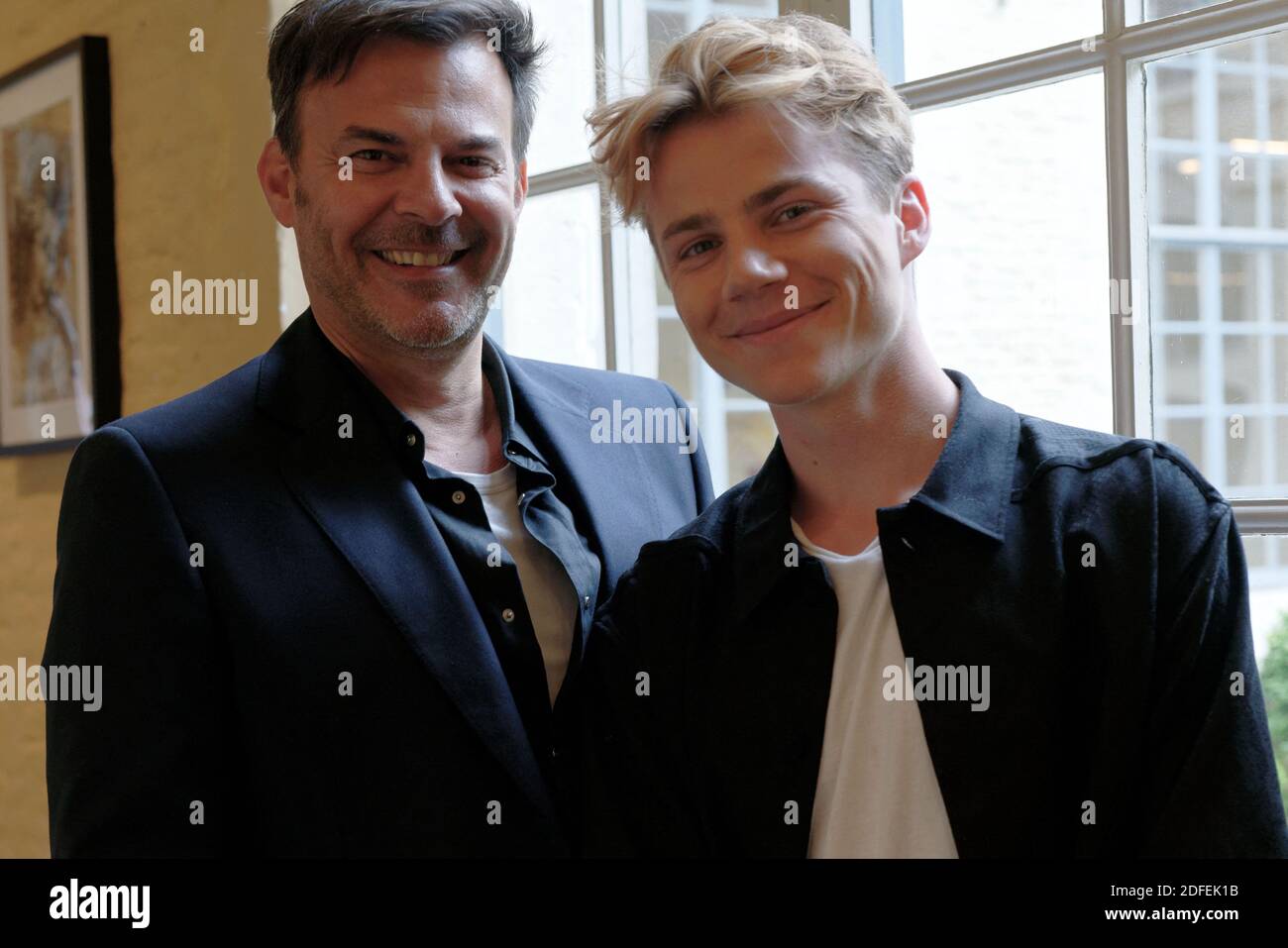 Director Francois Ozon and actor Felix Lefebvre attend the premiere of ...