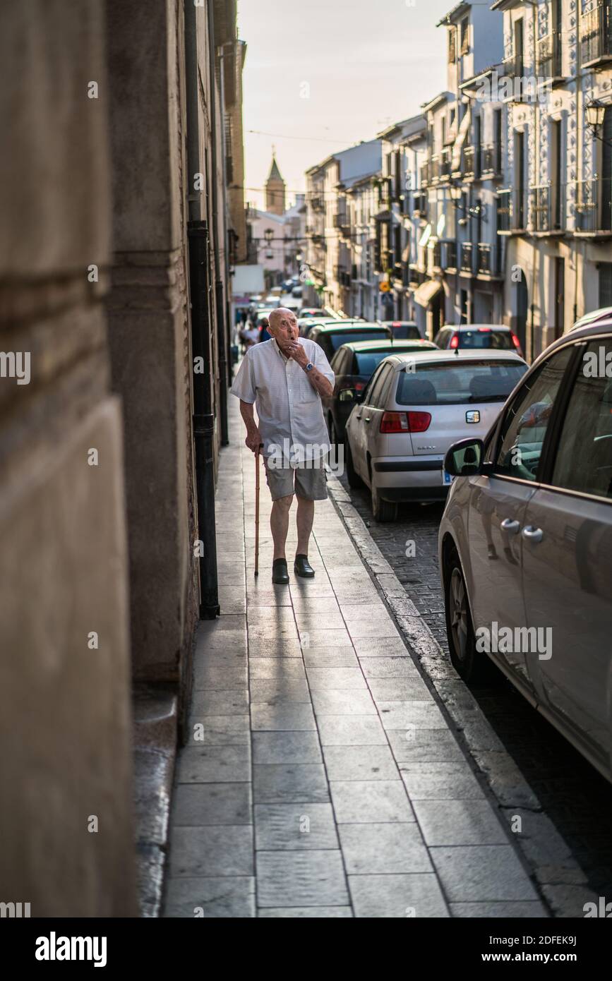 Local people in the street of the Archidona, Spain, Europe Stock Photo ...