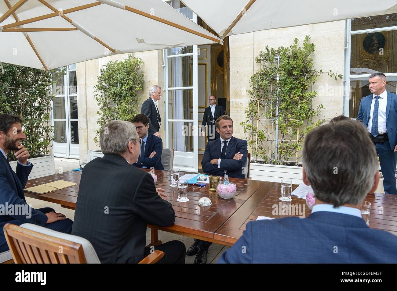 Meeting between President of the Republic Emmanuel Macron and Thomas ...