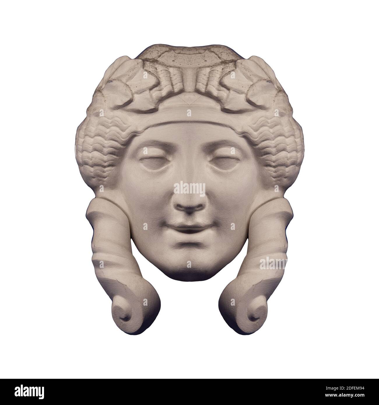 Gypsum statue bust head on a white background Stock Photo - Alamy