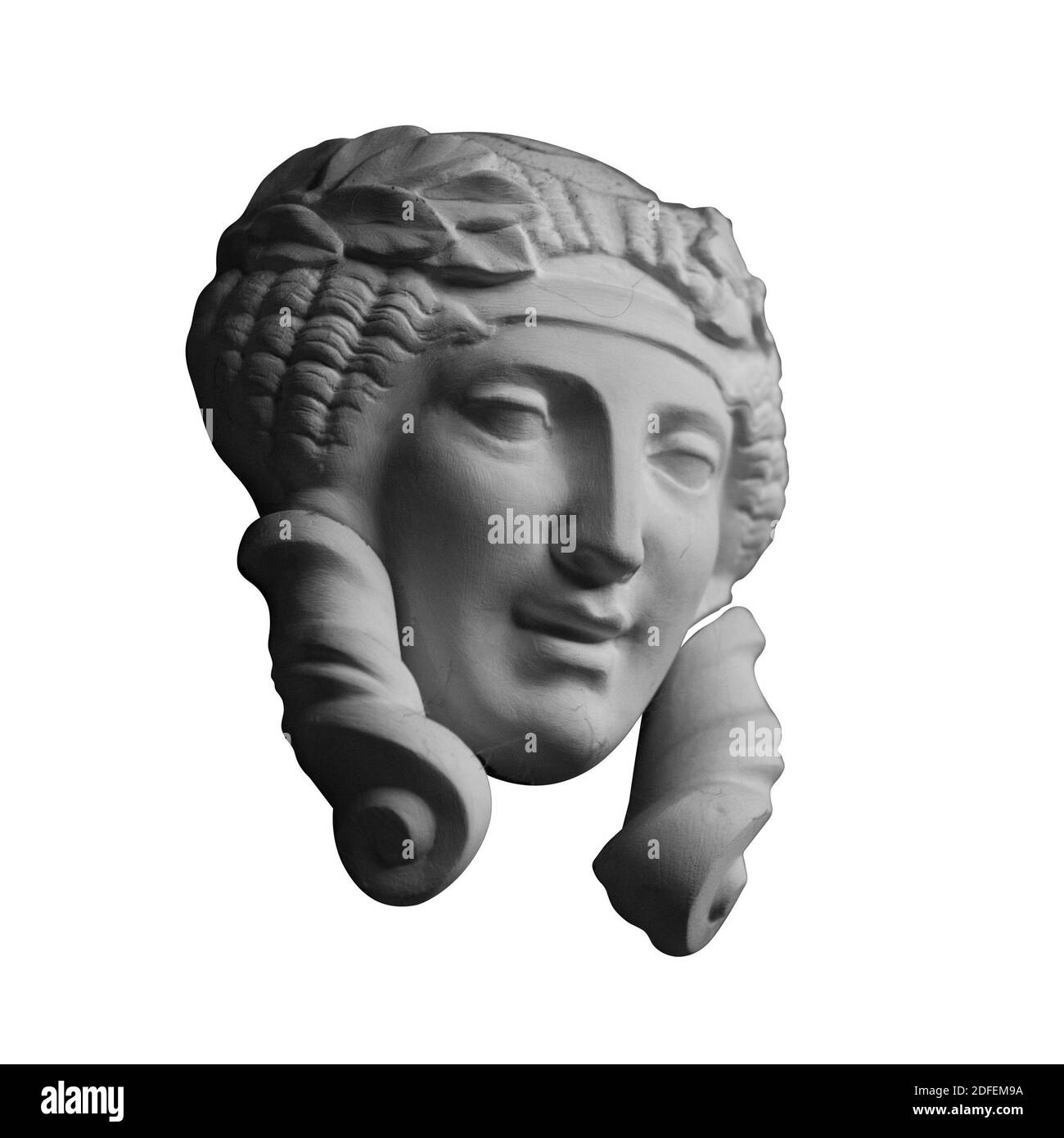 Gypsum statue bust head on a white background Stock Photo - Alamy