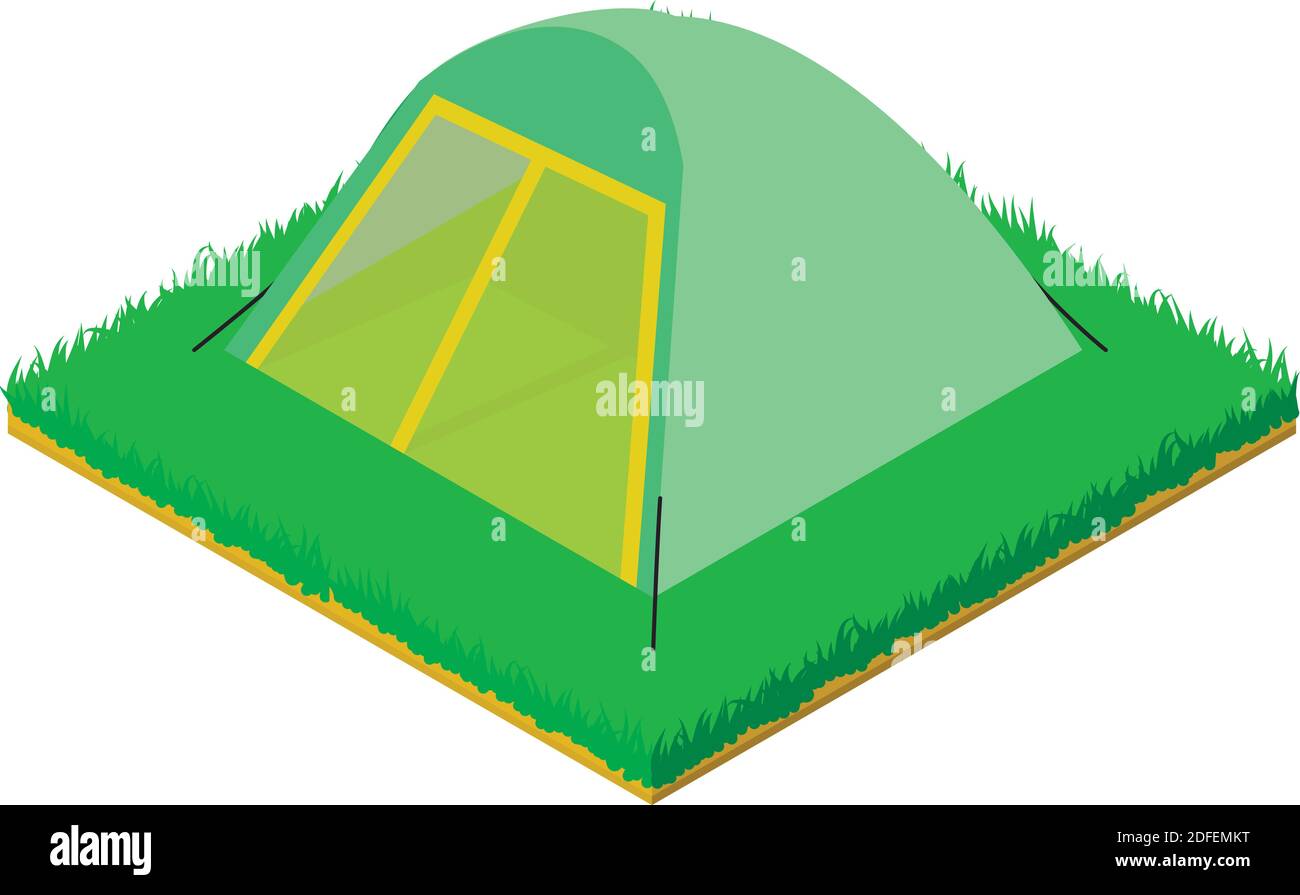 Small tent icon. Isometric illustration of small tent vector icon for ...