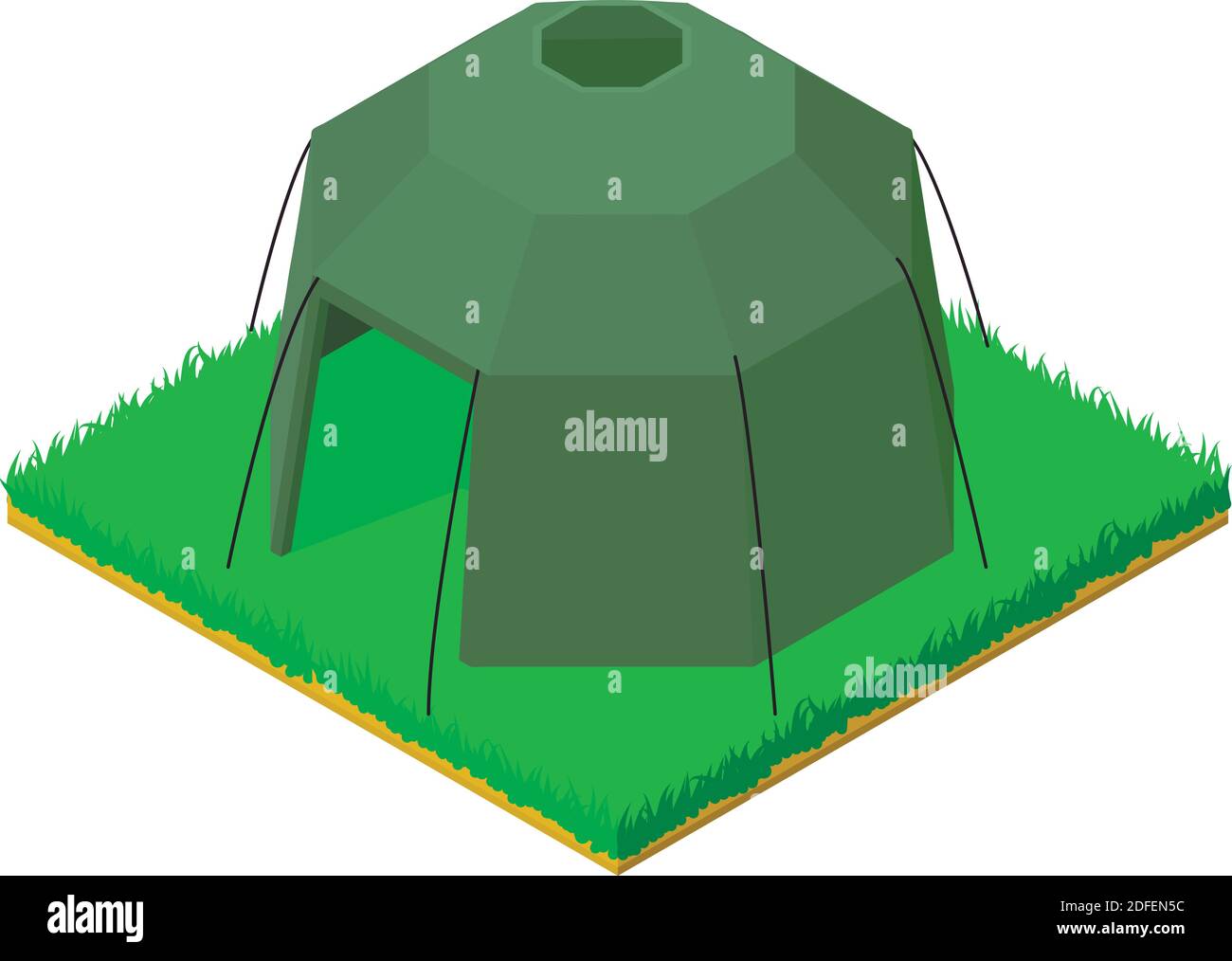 Military tent icon. Isometric illustration of military tent vector icon ...