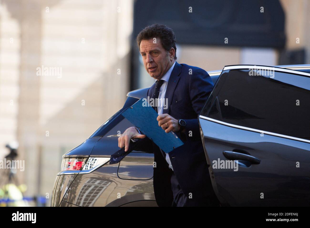 French employers' association Medef President Geoffroy Roux de Bezieux ...