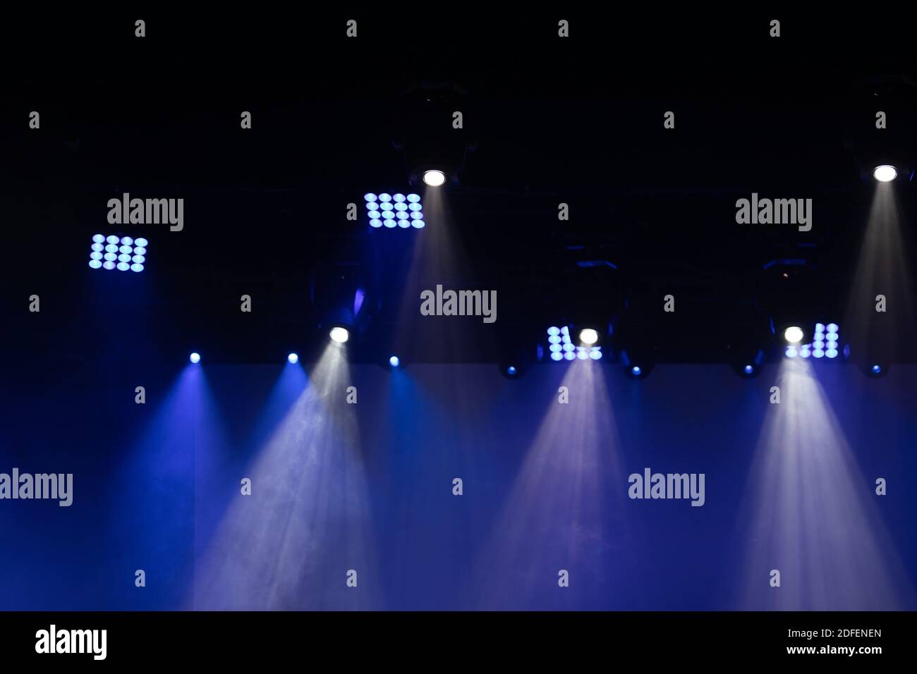 Theater lights spotlights over the stage, texture background for design ...