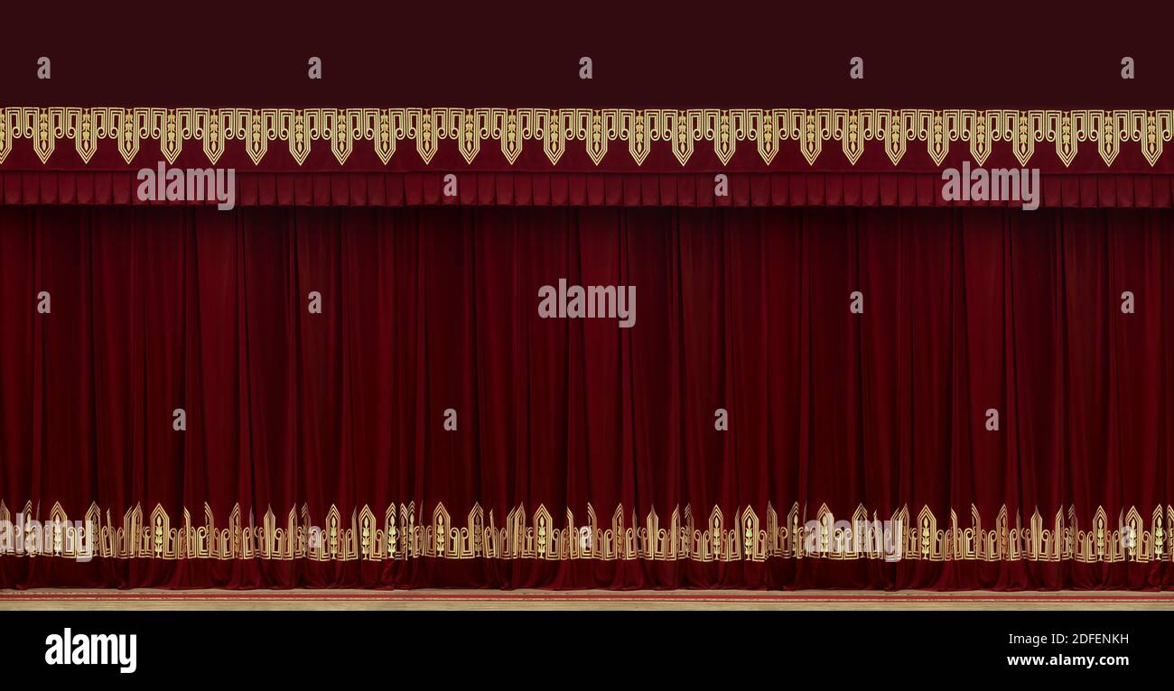 Dark Red Velvet Curtain