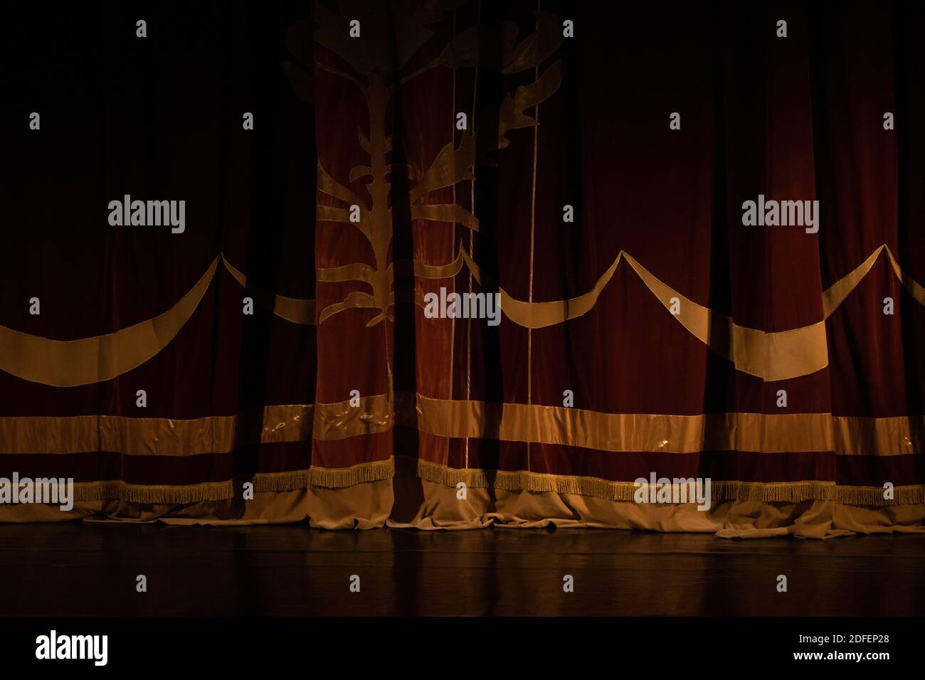 scene, a curtain theater Stock Photo - Alamy