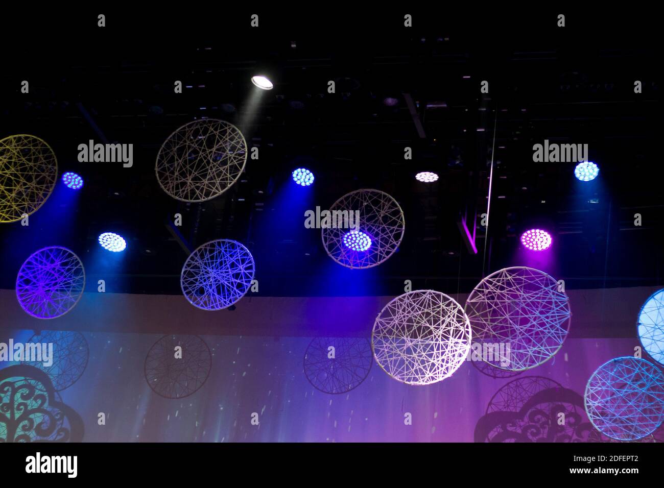 Abstract texture background for design. Stage light and smoke on stage ...