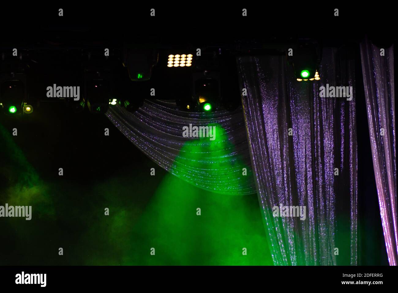 scene, stage light with colored spotlights Stock Photo - Alamy