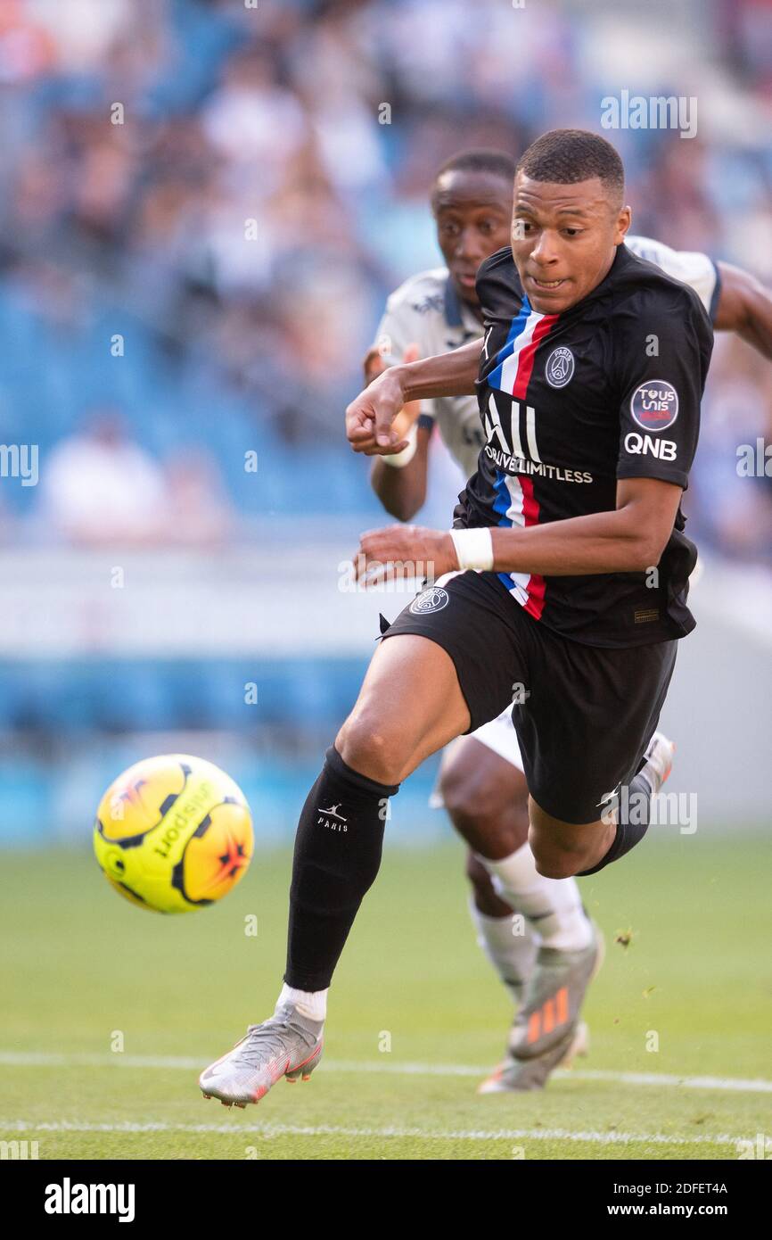 Kylian Mbappe of Paris Saint-Germain in action during the friendly ...