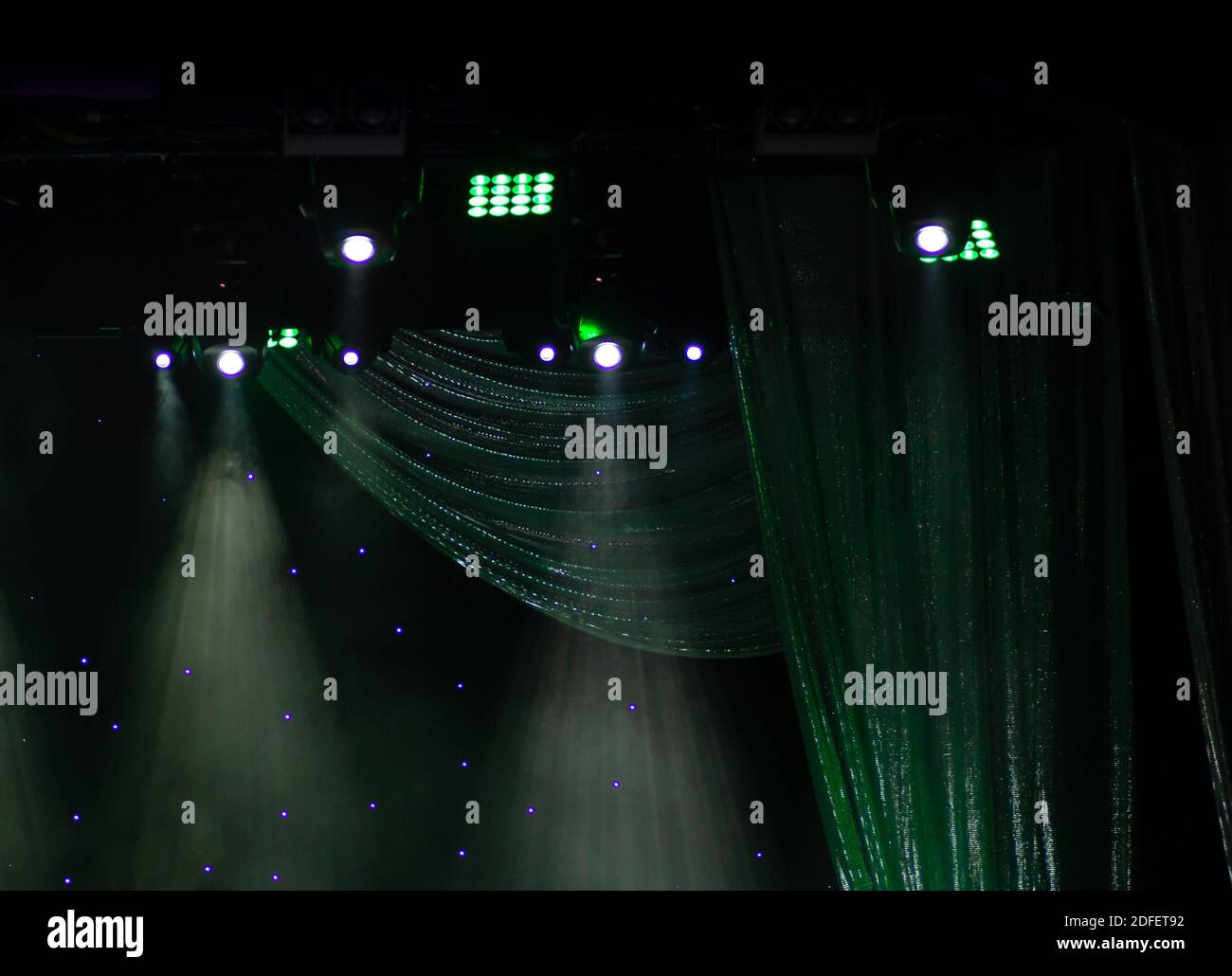 scene, stage light with colored spotlights Stock Photo - Alamy