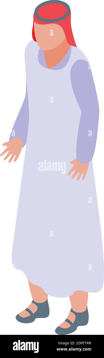 Arab successful businessman icon. Isometric of arab successful ...