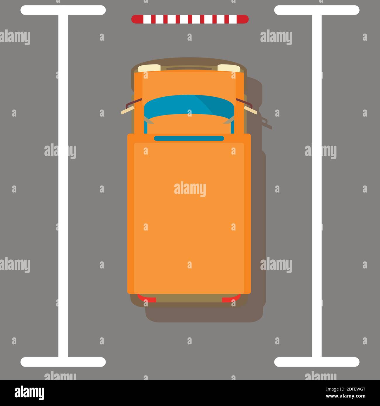 Orange van icon. Isometric illustration of orange van vector icon for ...