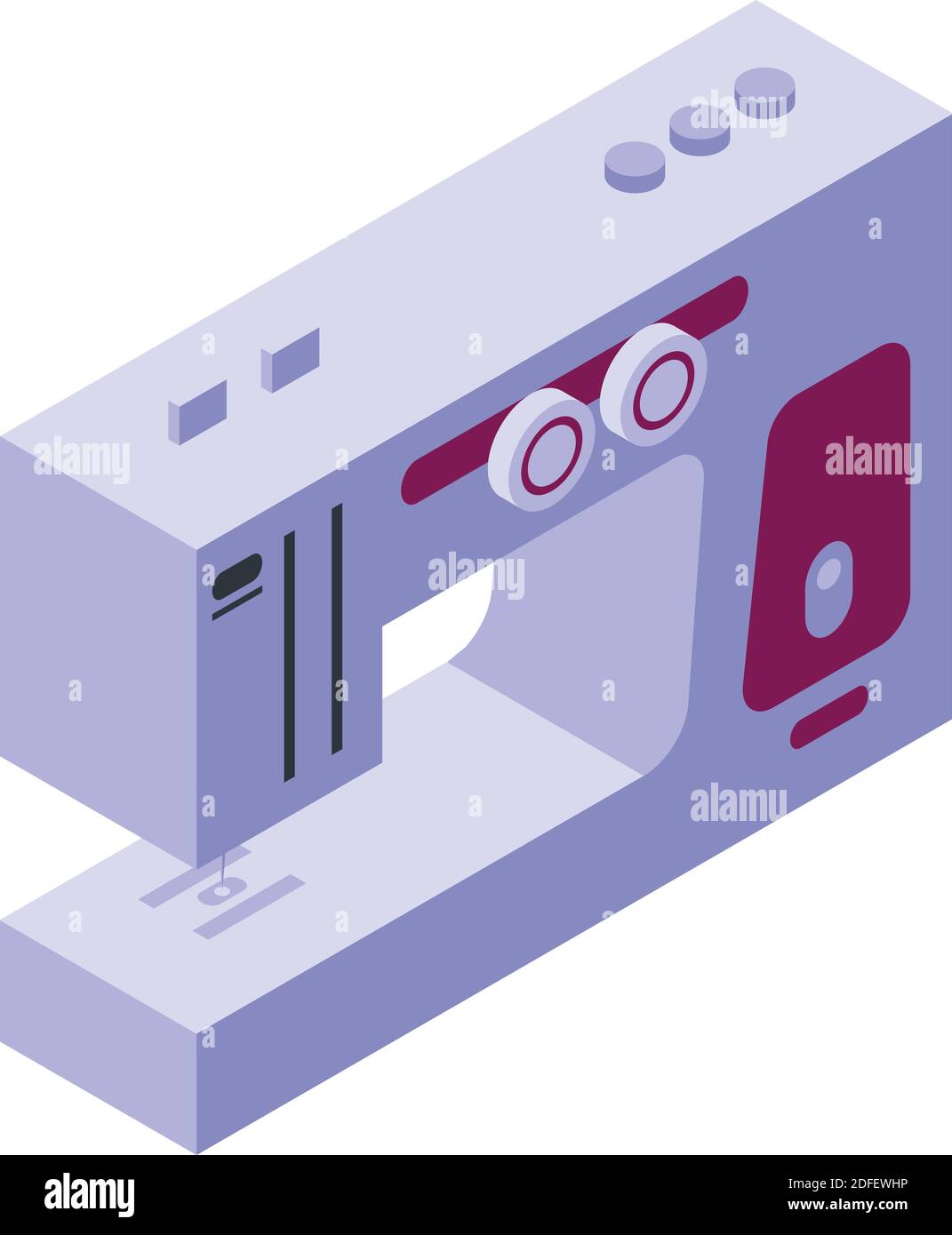 Sewing machine icon. Isometric of sewing machine vector icon for web ...