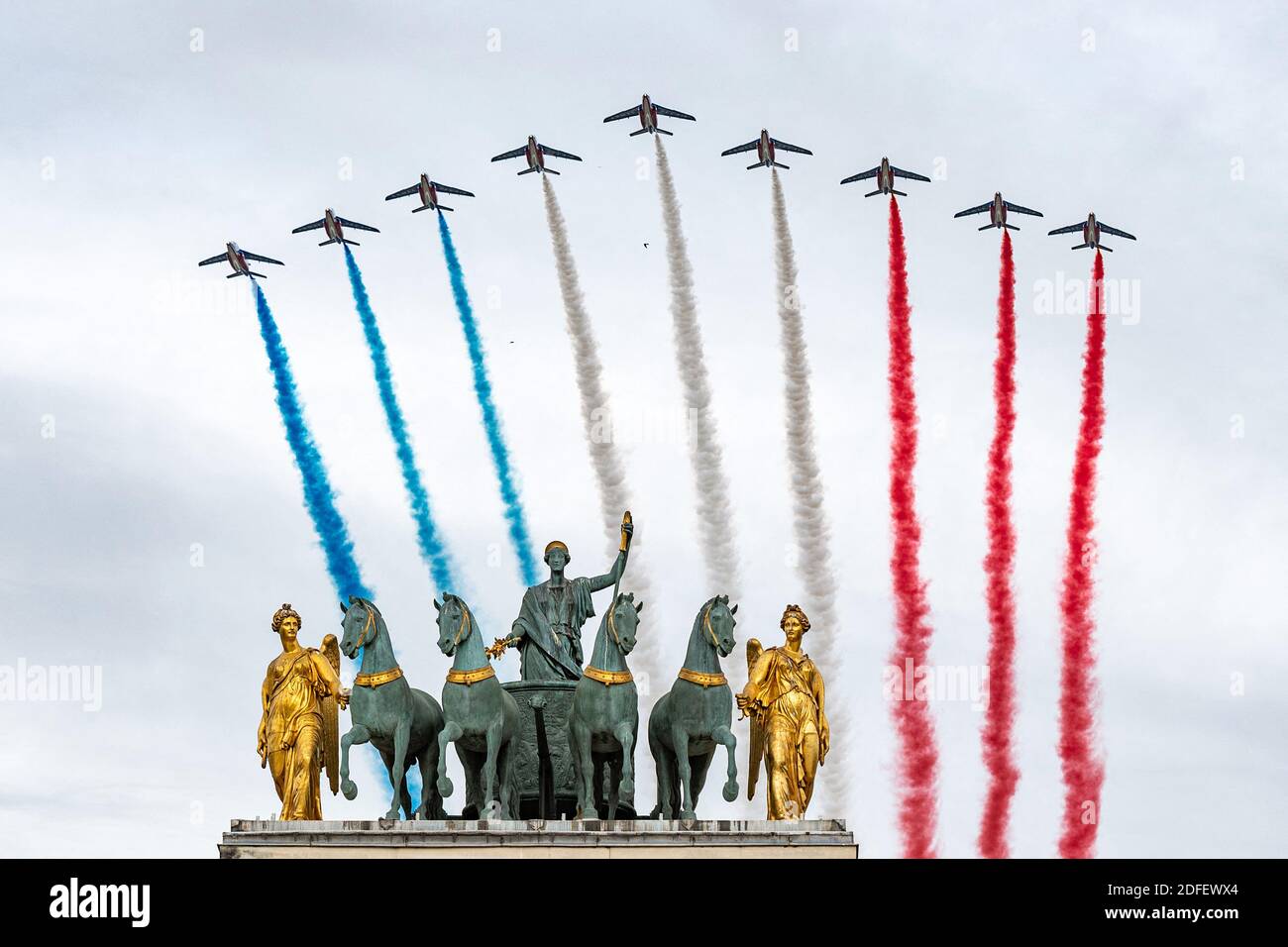 French elite acrobatic flying team "Patrouille de France" (PAF ...