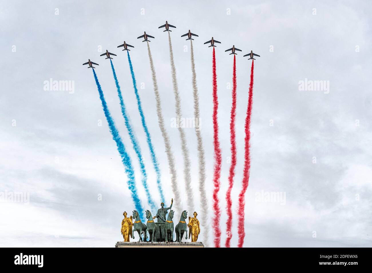 French elite acrobatic flying team "Patrouille de France" (PAF ...