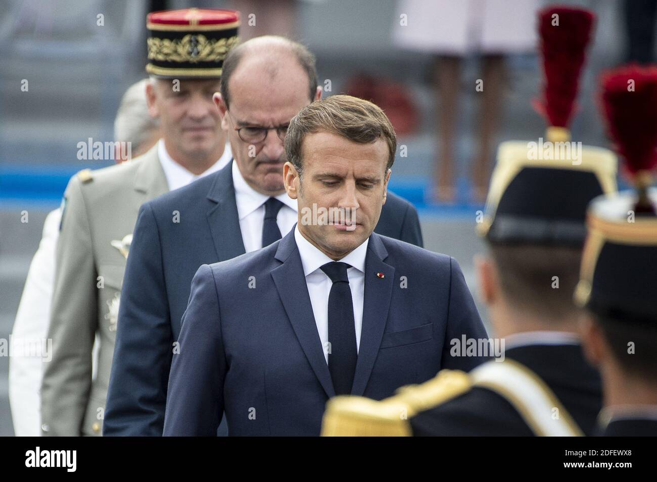 French President Emmanuel Macron and French prime Minister Jean Castex ...
