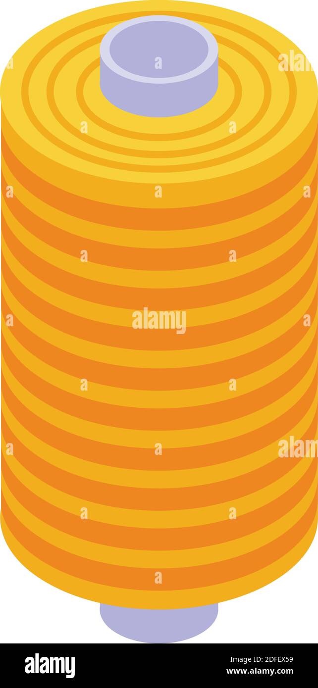 Thread bobine icon. Isometric of thread bobine vector icon for web ...