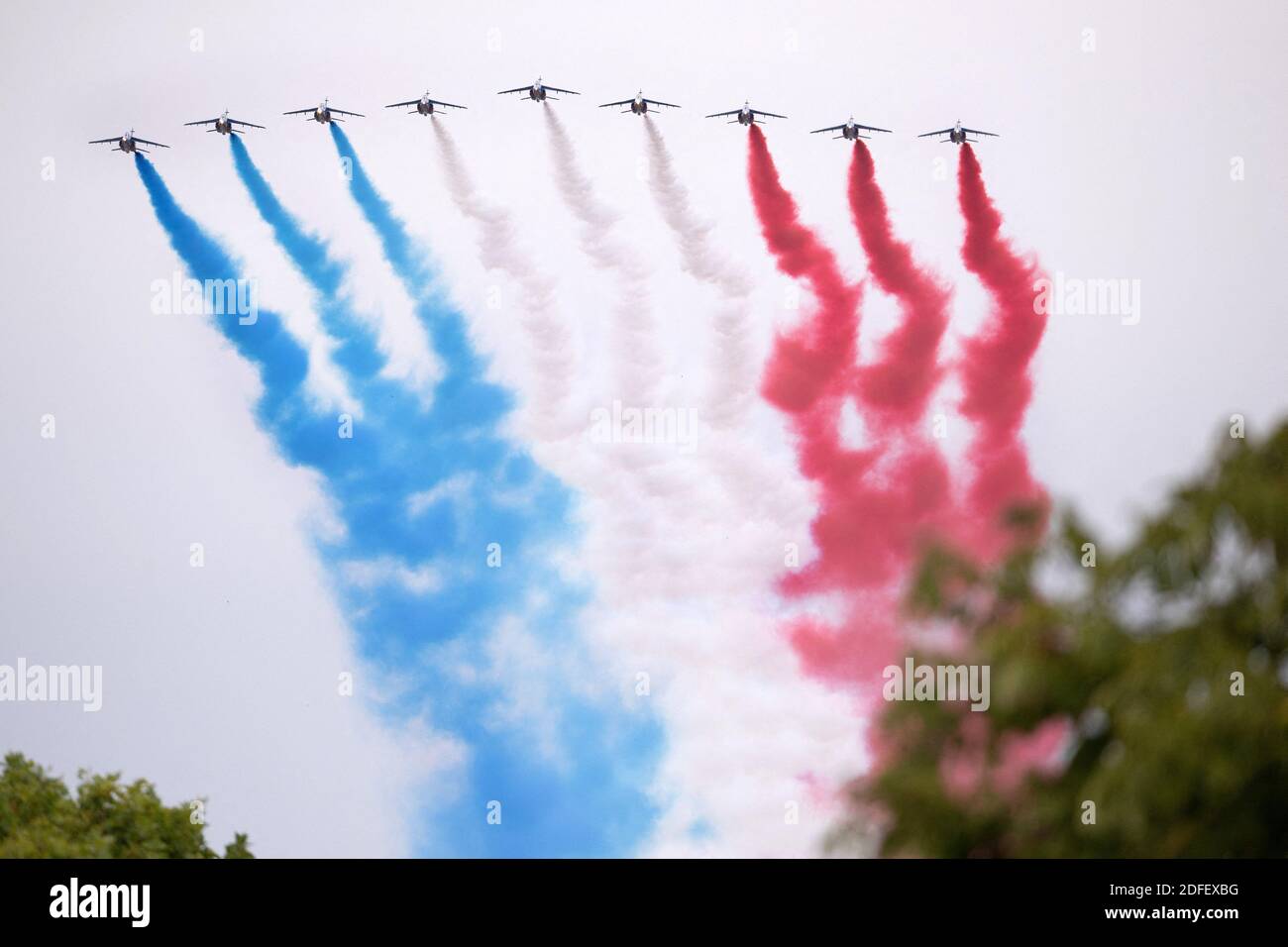 French elite acrobatic flying team "Patrouille de France" (PAF ...
