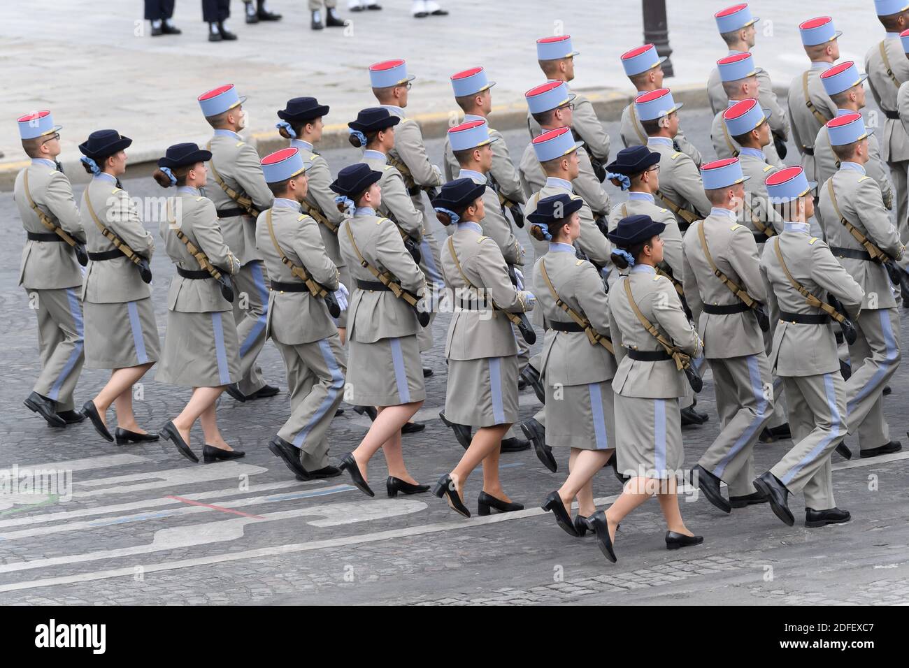 Women in the army during the July 14 Bastille Day Parade at the Place ...