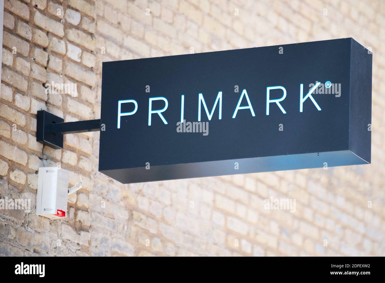 A shop sign of PRIMARK, on July 12, 2020 in Le Havre, France. Photo by ...