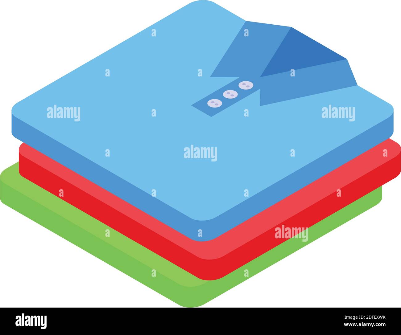 Clothes stack icon. Isometric of clothes stack vector icon for web ...