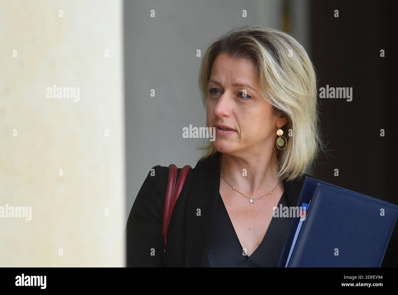 French Ecological Transition Minister Barbara Pompili after the weekly ...