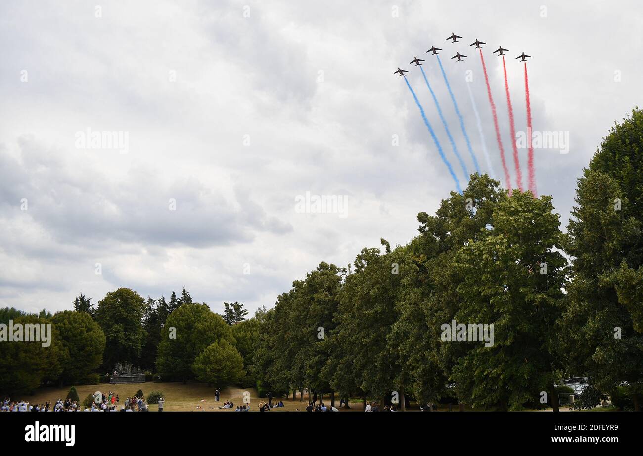 French elite acrobatic flying team "Patrouille de France" (PAF ...
