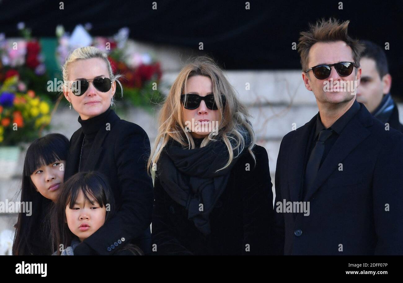 File photo dated December 9, 2017 of Laeticia Hallyday, Joy and Jade ...