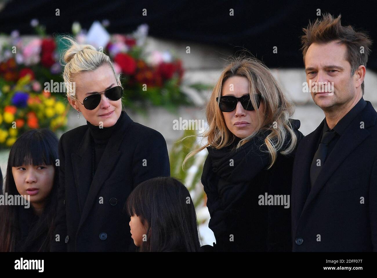 File photo dated December 9, 2017 of Laeticia Hallyday, Joy and Jade ...