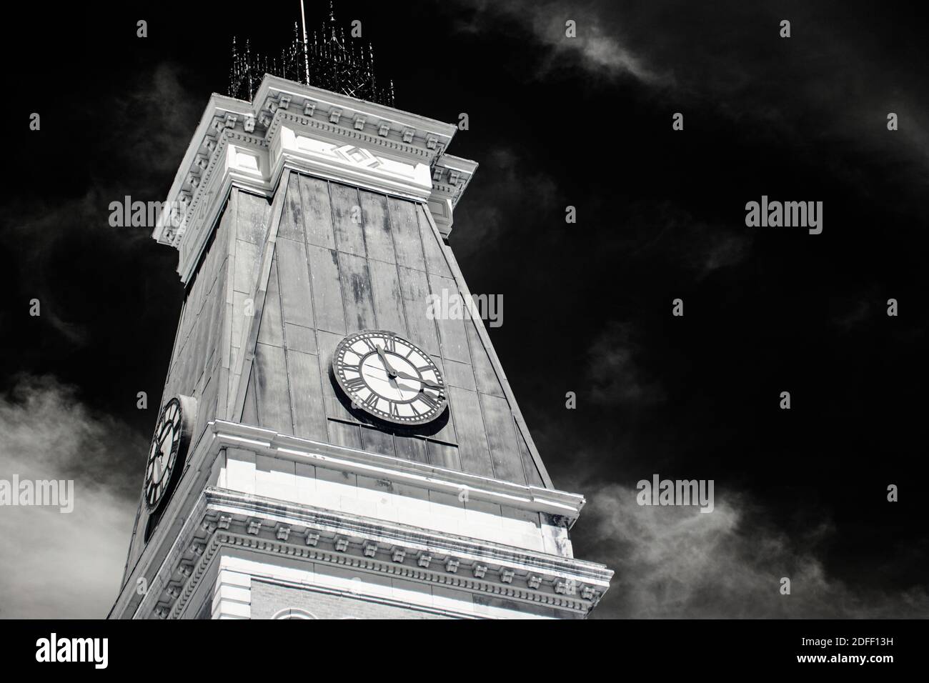 Clock tower black and white hi-res stock photography and images - Alamy