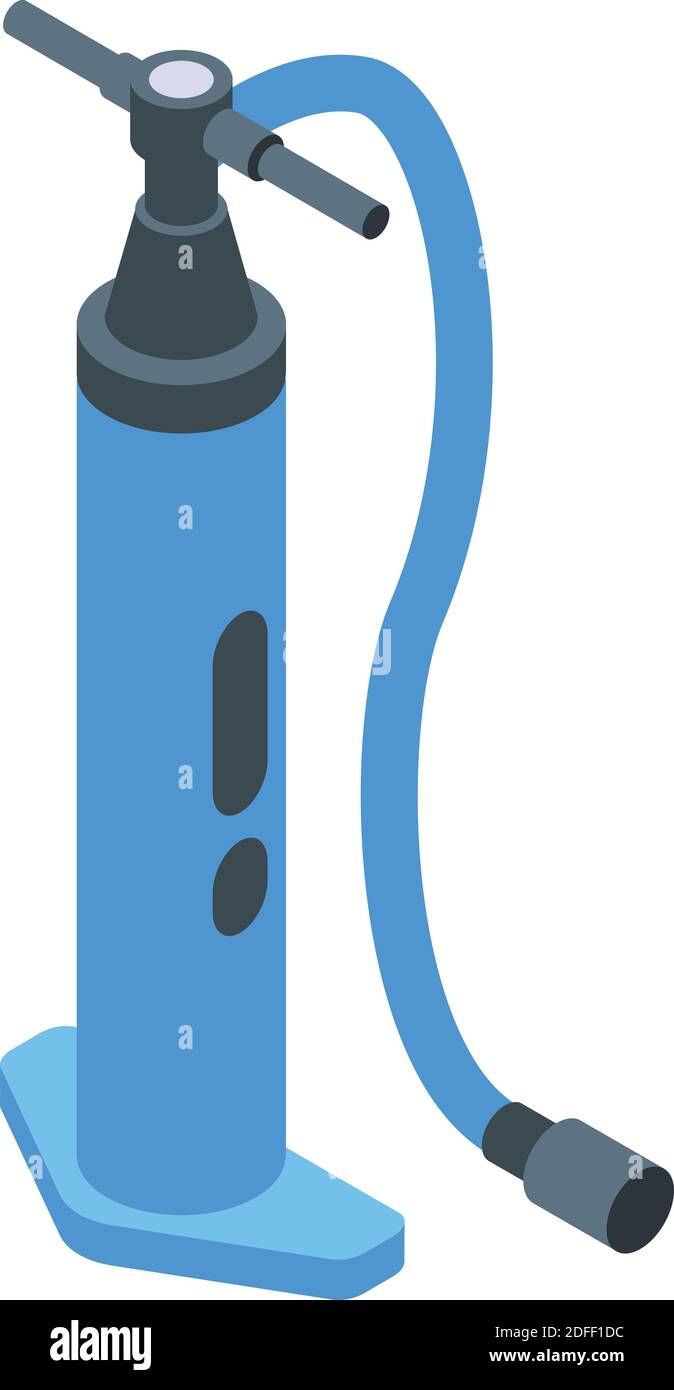 Air bike pump icon. Isometric of air bike pump vector icon for web ...